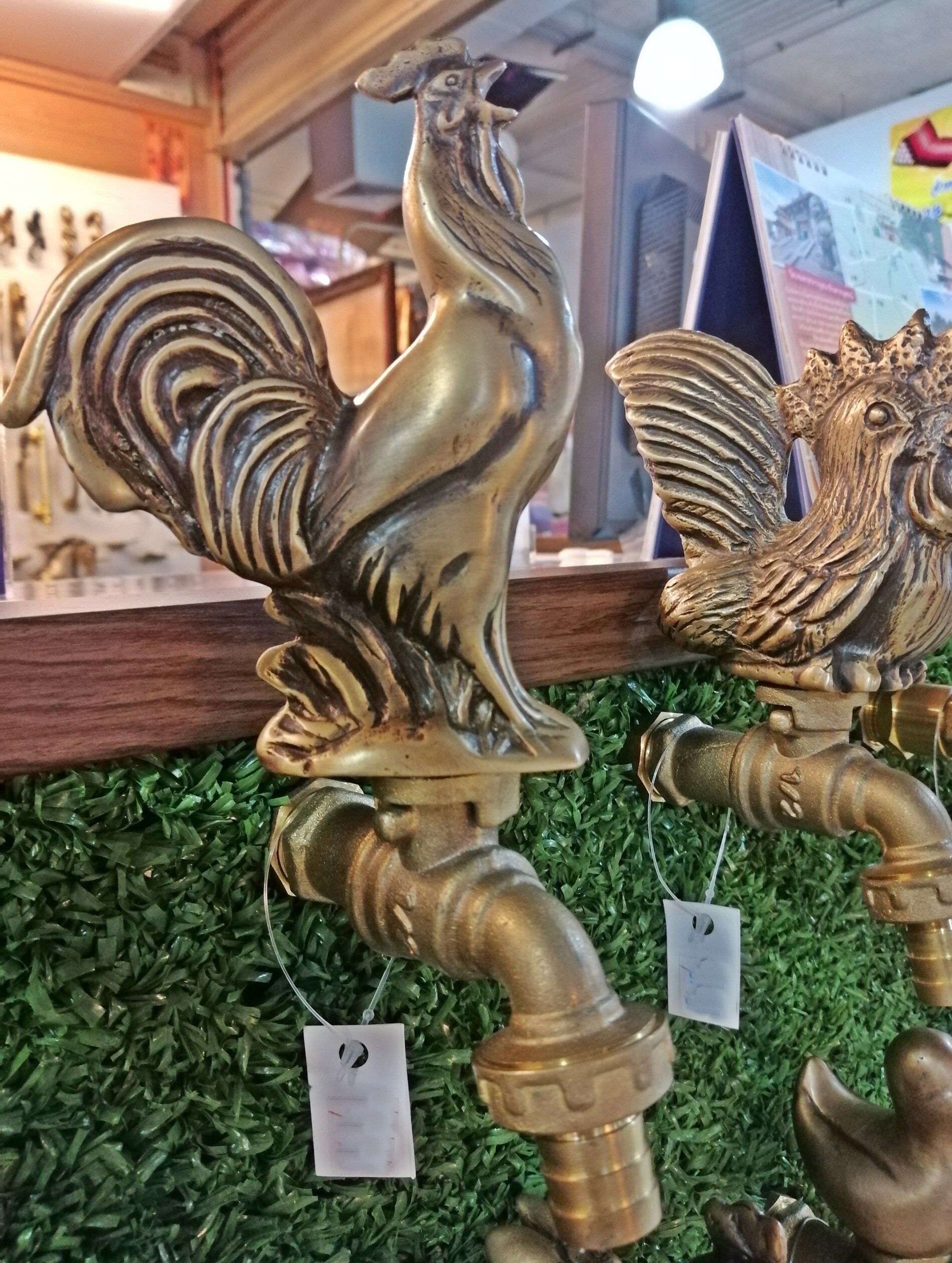 Faucet Brass Garden Rooster Spigot Vintage Yard Tap Water Home Decor ...