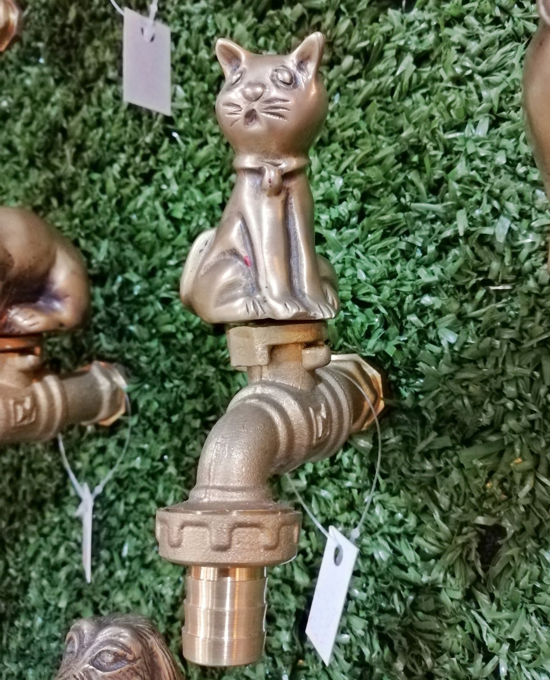 Faucet Brass Cat Small Vintage Garden Spigot Yard Animal Tap Water Home ...