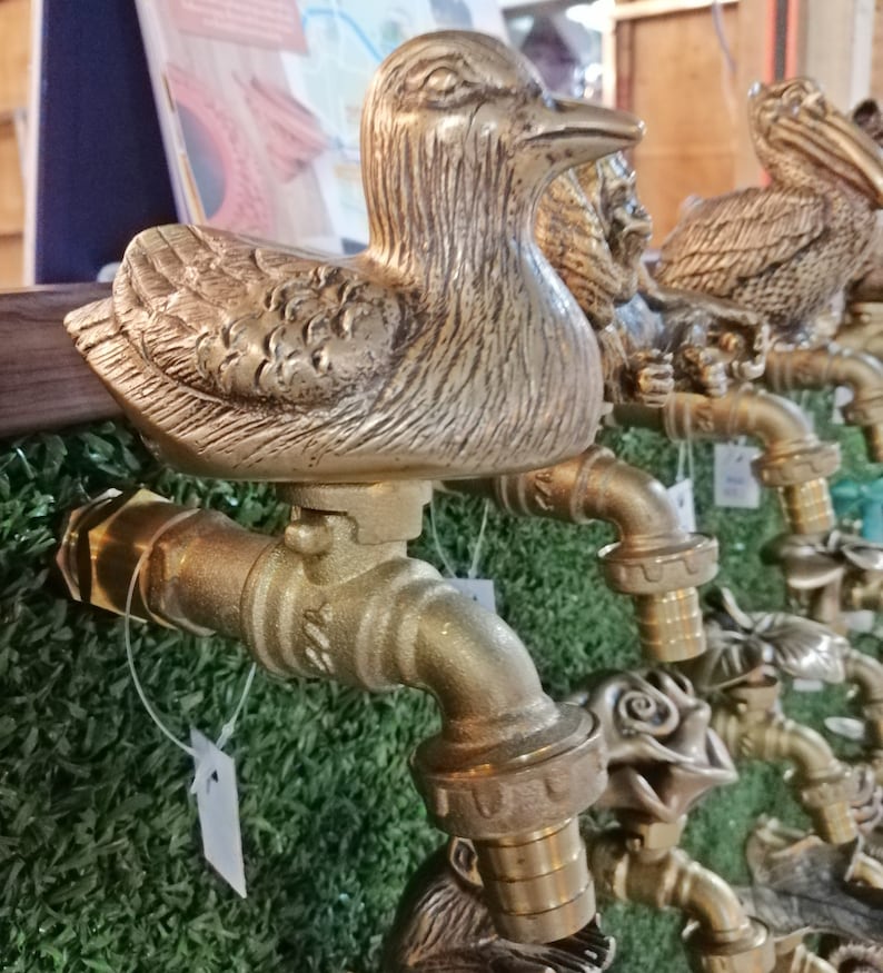 Faucet Duck Brass Vintage Garden Tap Water Spigot Yard Home Decor ...