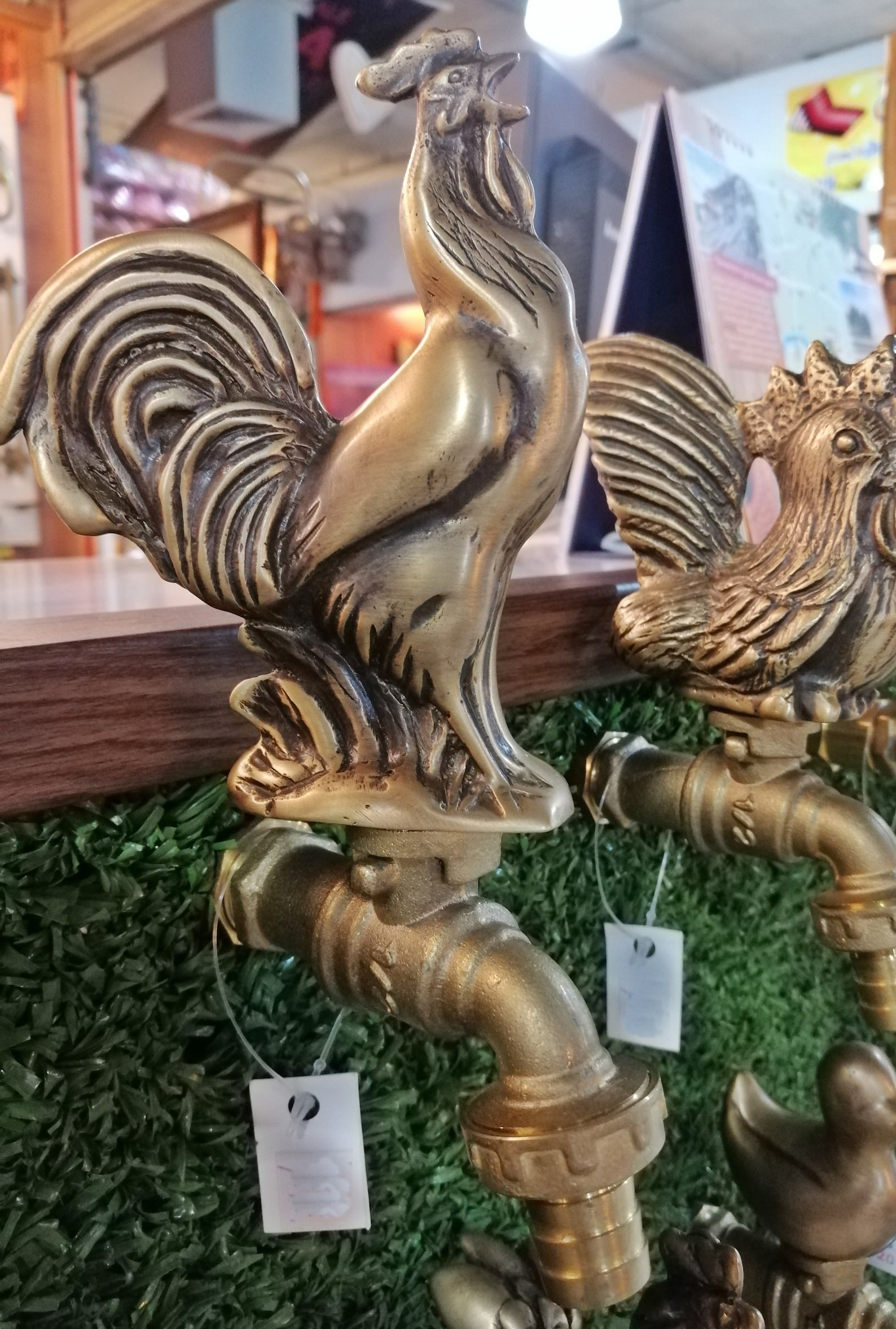 Faucet Brass Garden Rooster Spigot Vintage Yard Tap Water Home Decor ...
