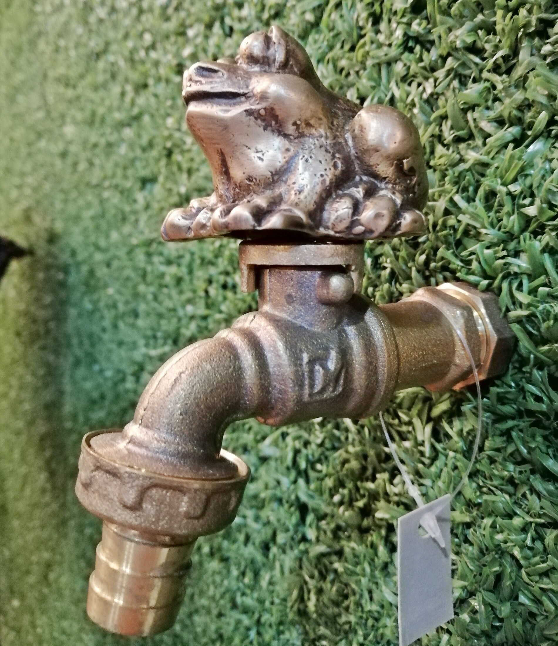 Faucet Brass Frog Small Garden Water Tap Spigot Figurine Vintage Home ...