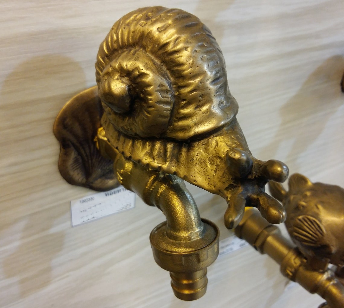 Faucet Brass Snail Vintage Home 1/2 Tap Water Lawn - Etsy