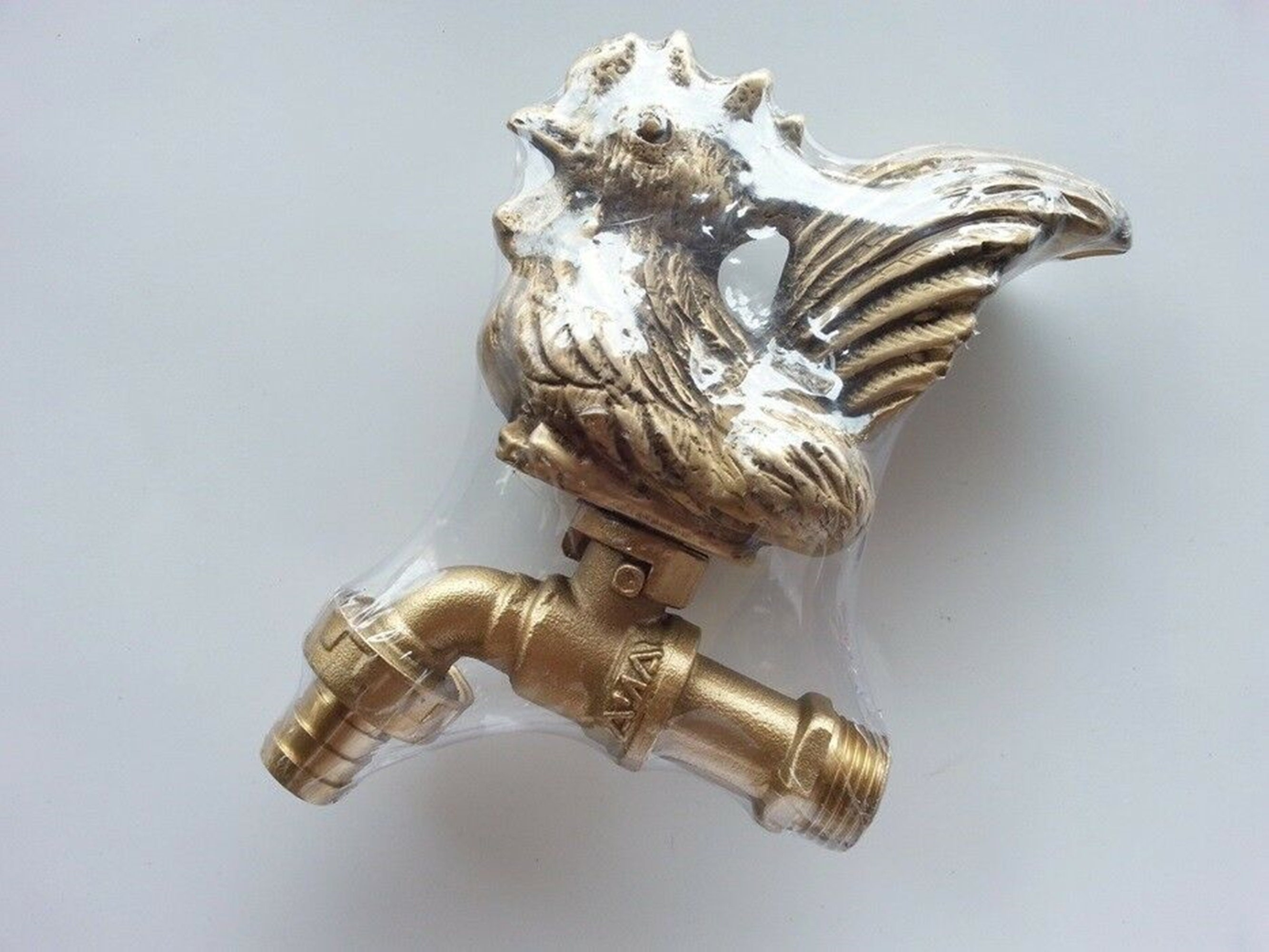 Chicken Faucet Water Brass Vintage Garden Spigot Tap Home Decor Outdoor ...