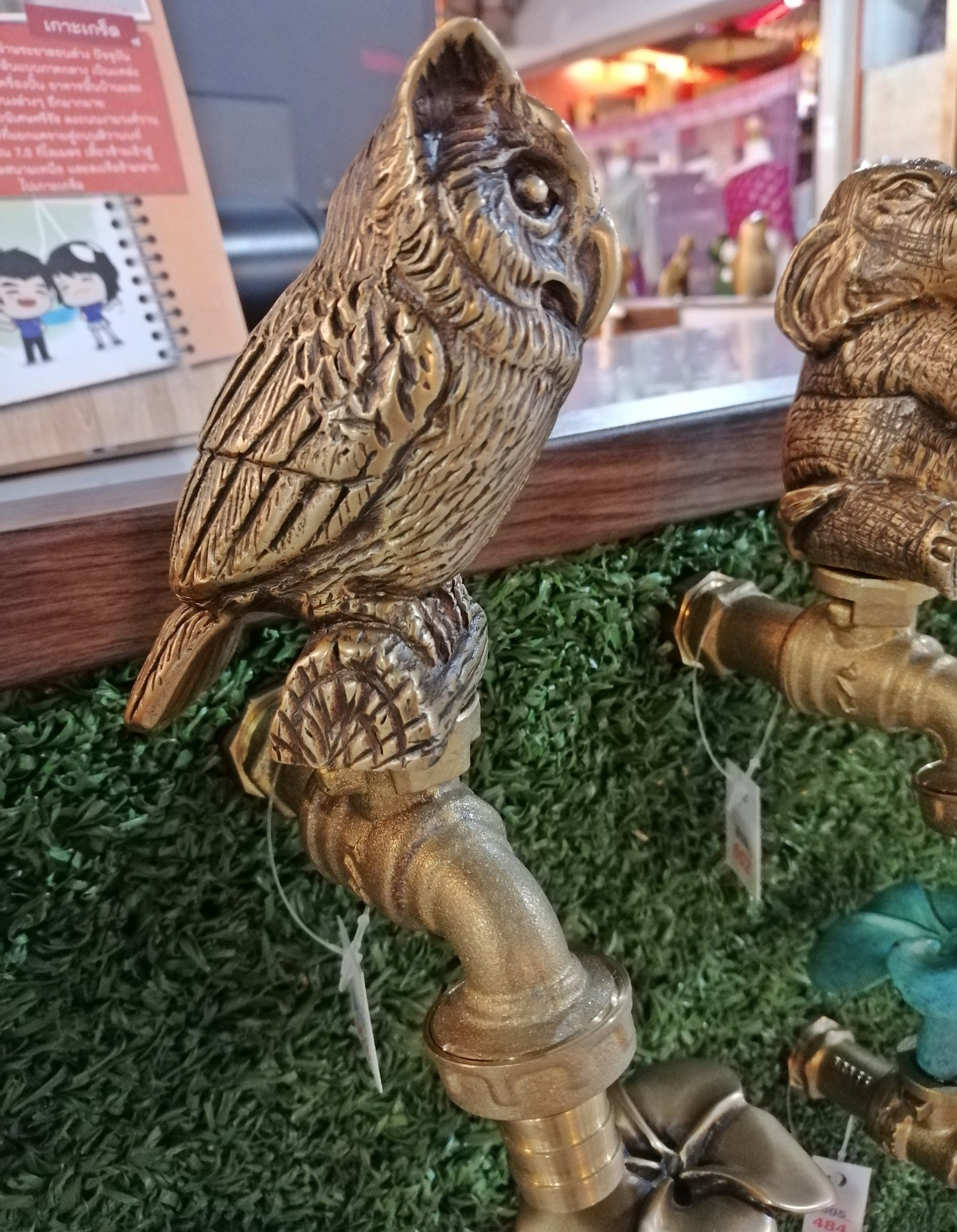 Faucet Brass Owl Tap Water Spout Bathroom Spigot Vintage Home Outdoor ...