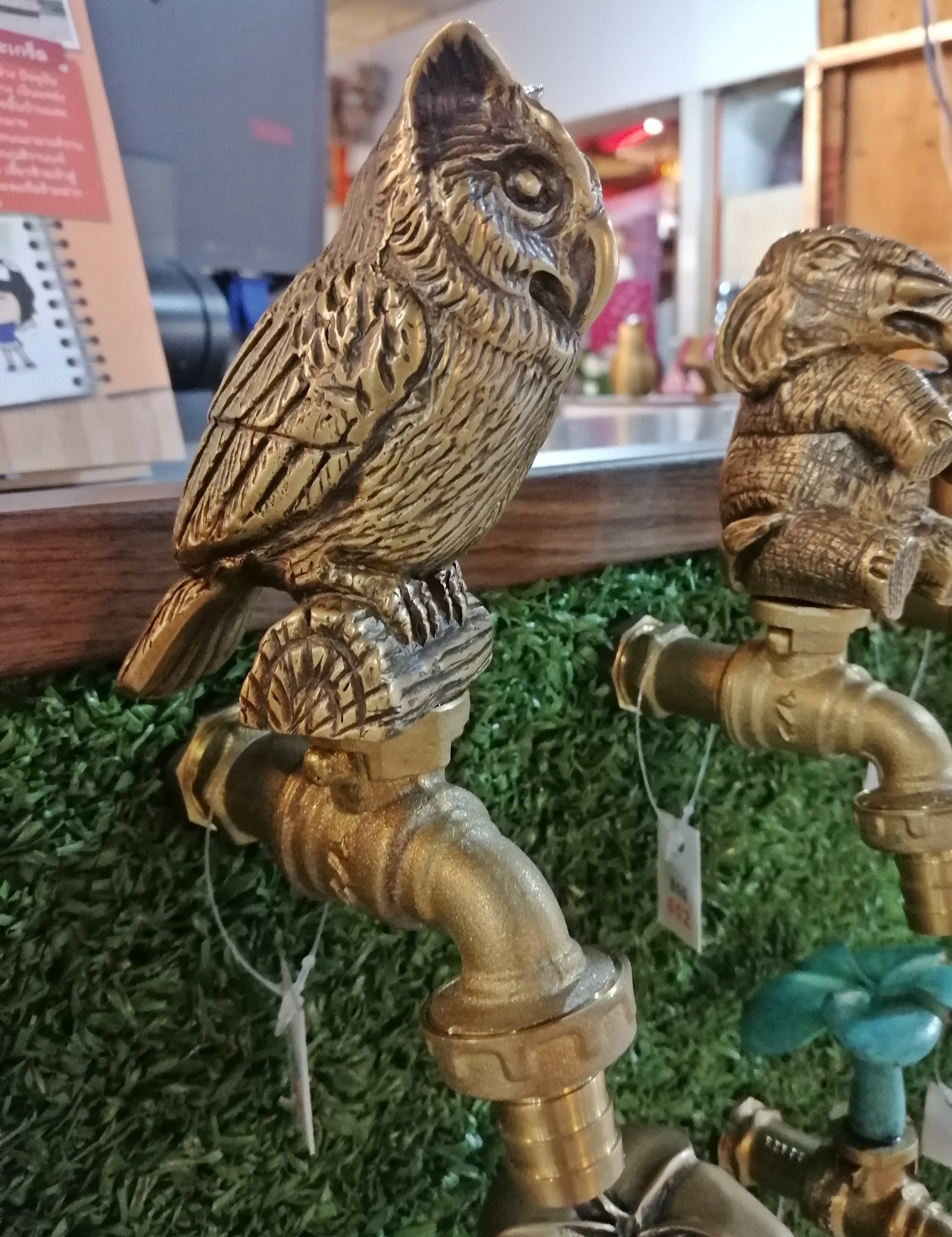 Faucet Brass Owl Tap Water Spout Bathroom Spigot Vintage Home Outdoor ...