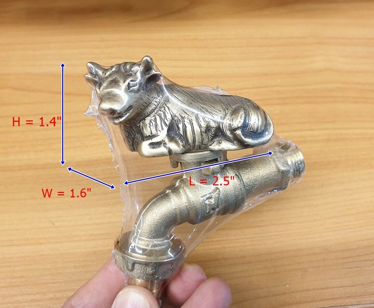 Faucet Brass Vintage Cow Spigot Tap Water Yard Garden Home Decor Living ...