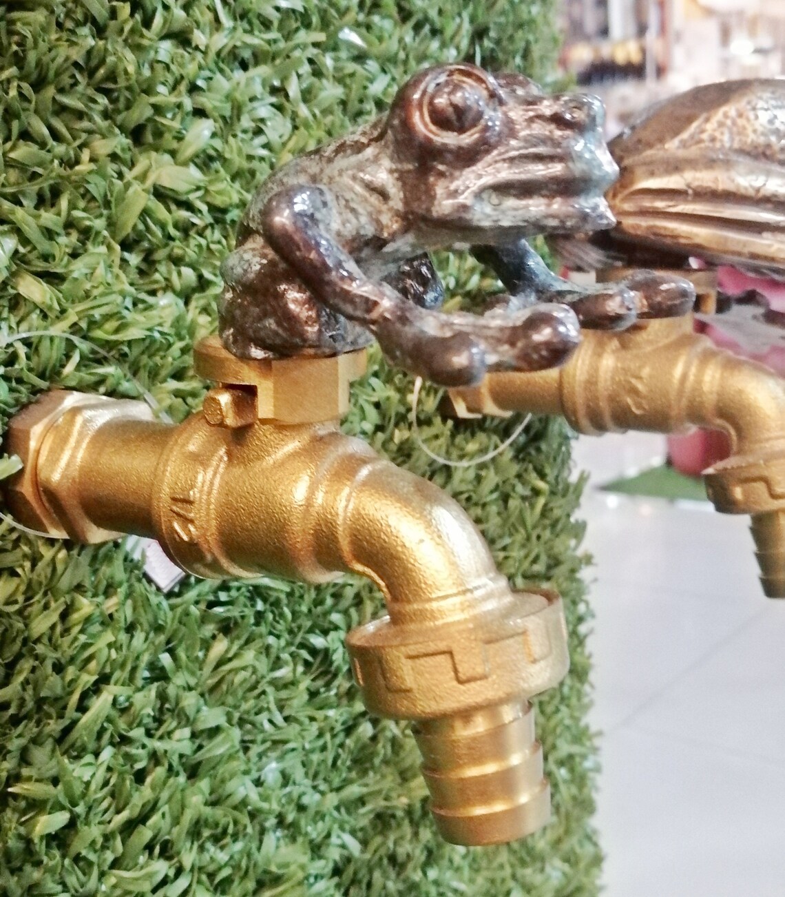 Faucet Frog Black Green Brass Garden Vintage Tap Spigot Water Decor ...