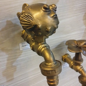 Puffer Fish Faucet Water Brass Vintage Spigot 1/2" Garden Tap Home ...
