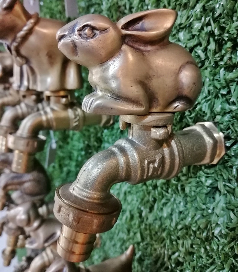 Faucet Brass Vintage Rabbit Small Garden Tap Spigot Yard Water | Etsy