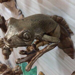 Brass Frog Faucet, Vintage Tree Frog Garden Spigot, Decorative Big Eyed ...