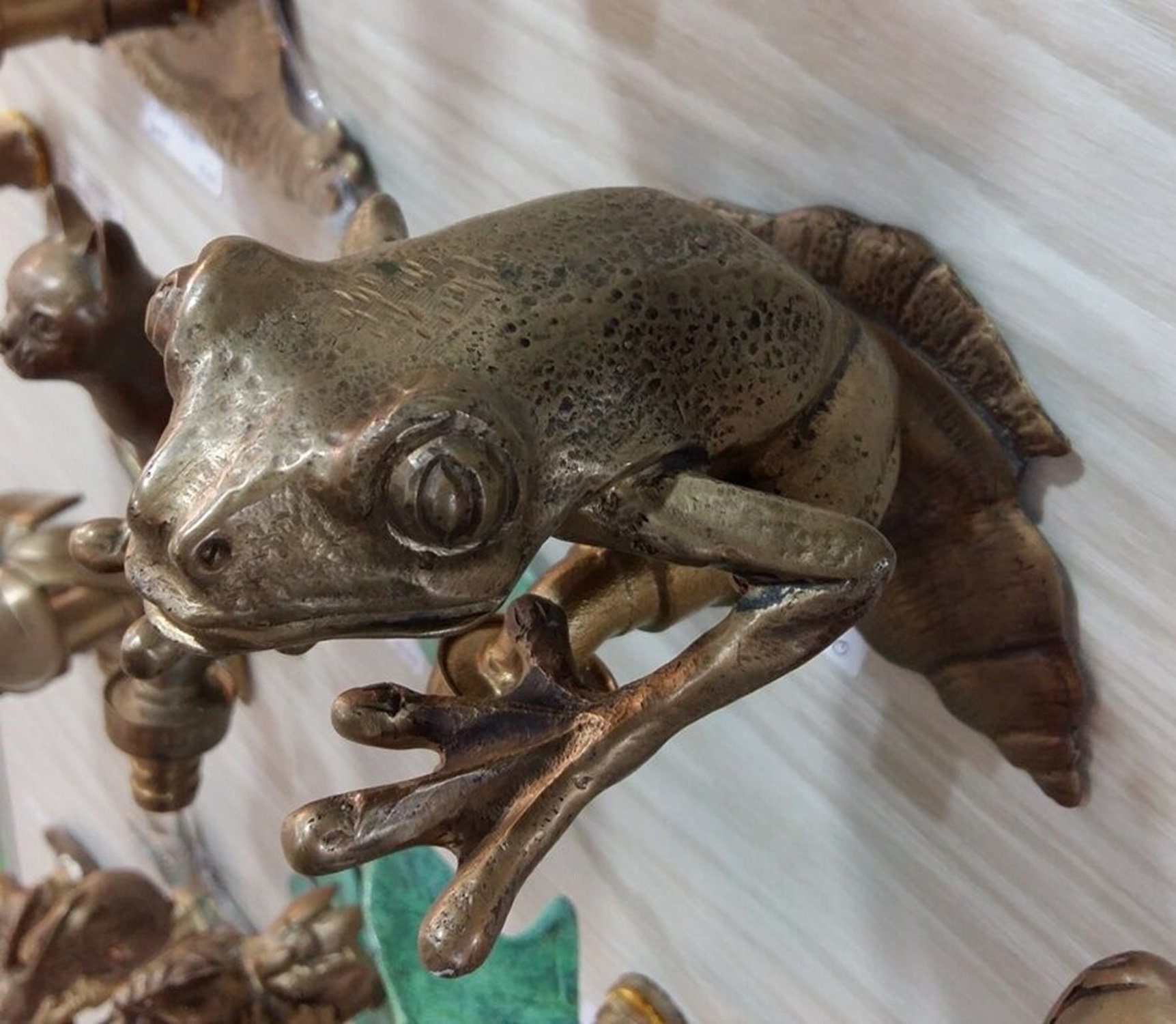 Faucet Water Brass Vintage Big Frog Spigot Tap Garden Home Decor ...