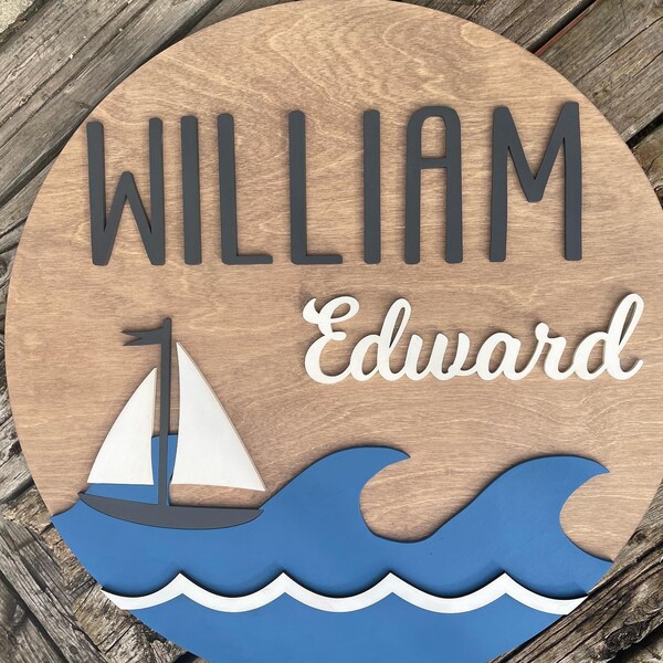 Nautical Nursery Sign - Etsy