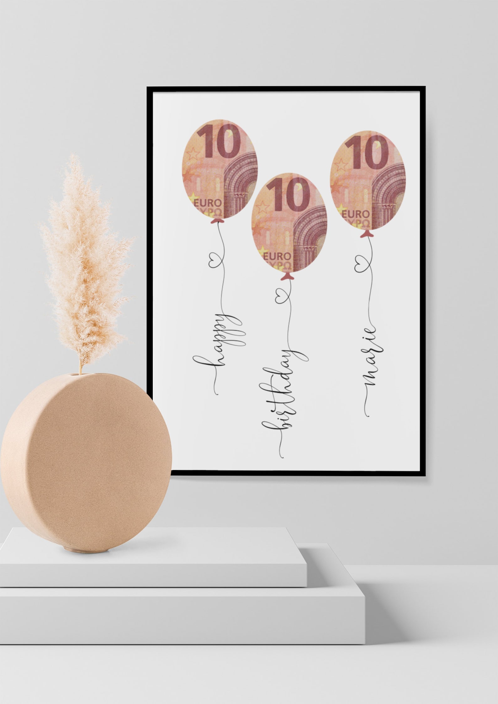 Money Present birthday Custom With Name Print at - Etsy