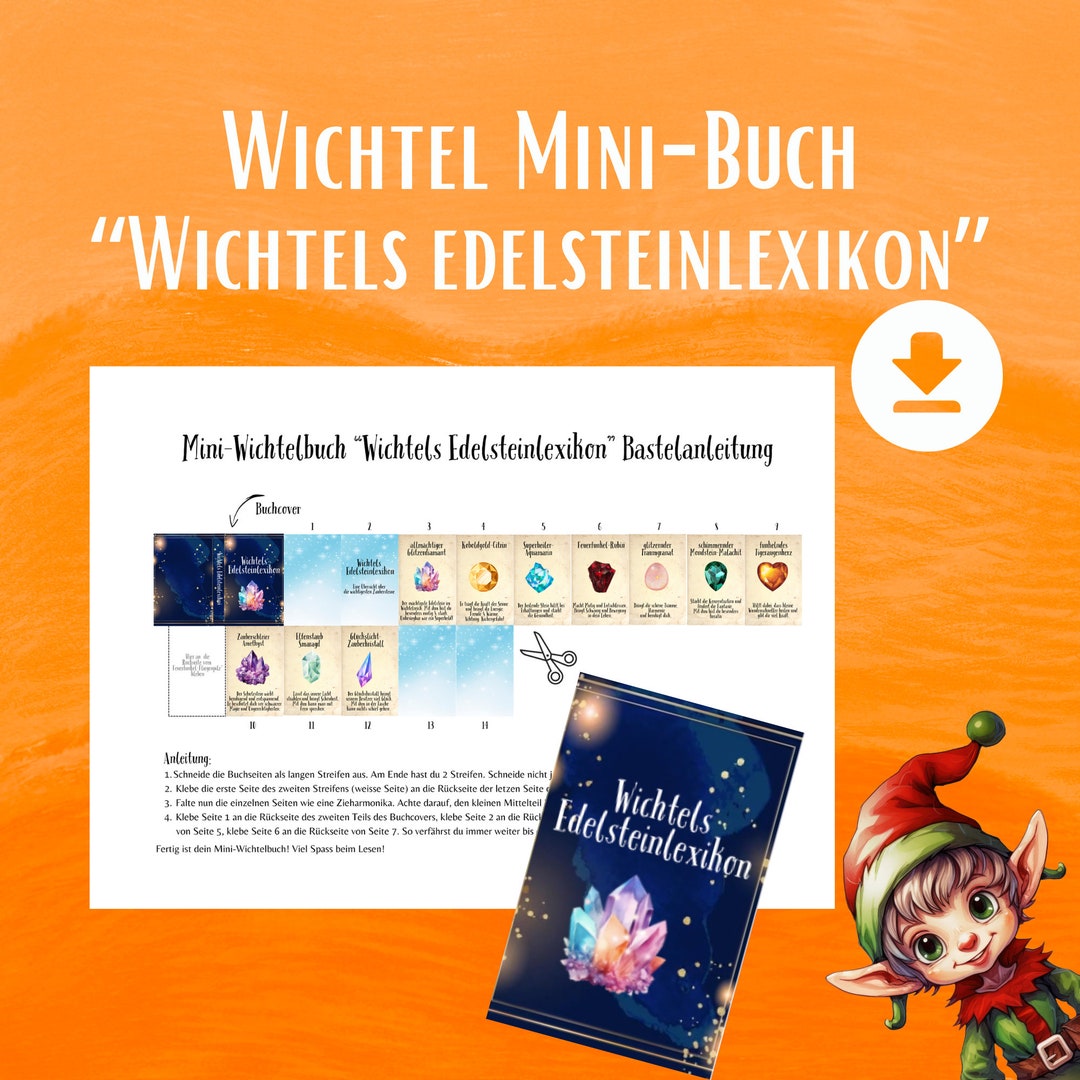 Wichtel Mini Buch Für Die Wichteltüre Zum Selbst Ausdrucken - Etsy