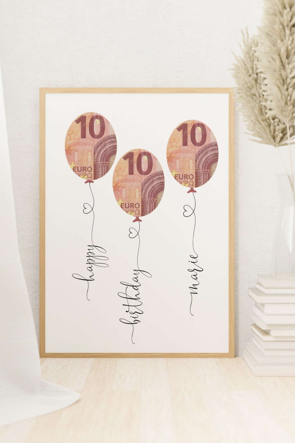 Money Present birthday Custom With Name Print at - Etsy