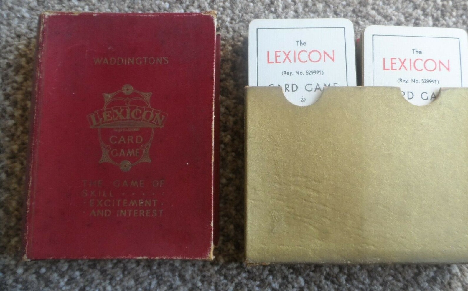 Vintage WADDINGTON LEXICON CARD Game Spelling Alphabet Words | Etsy