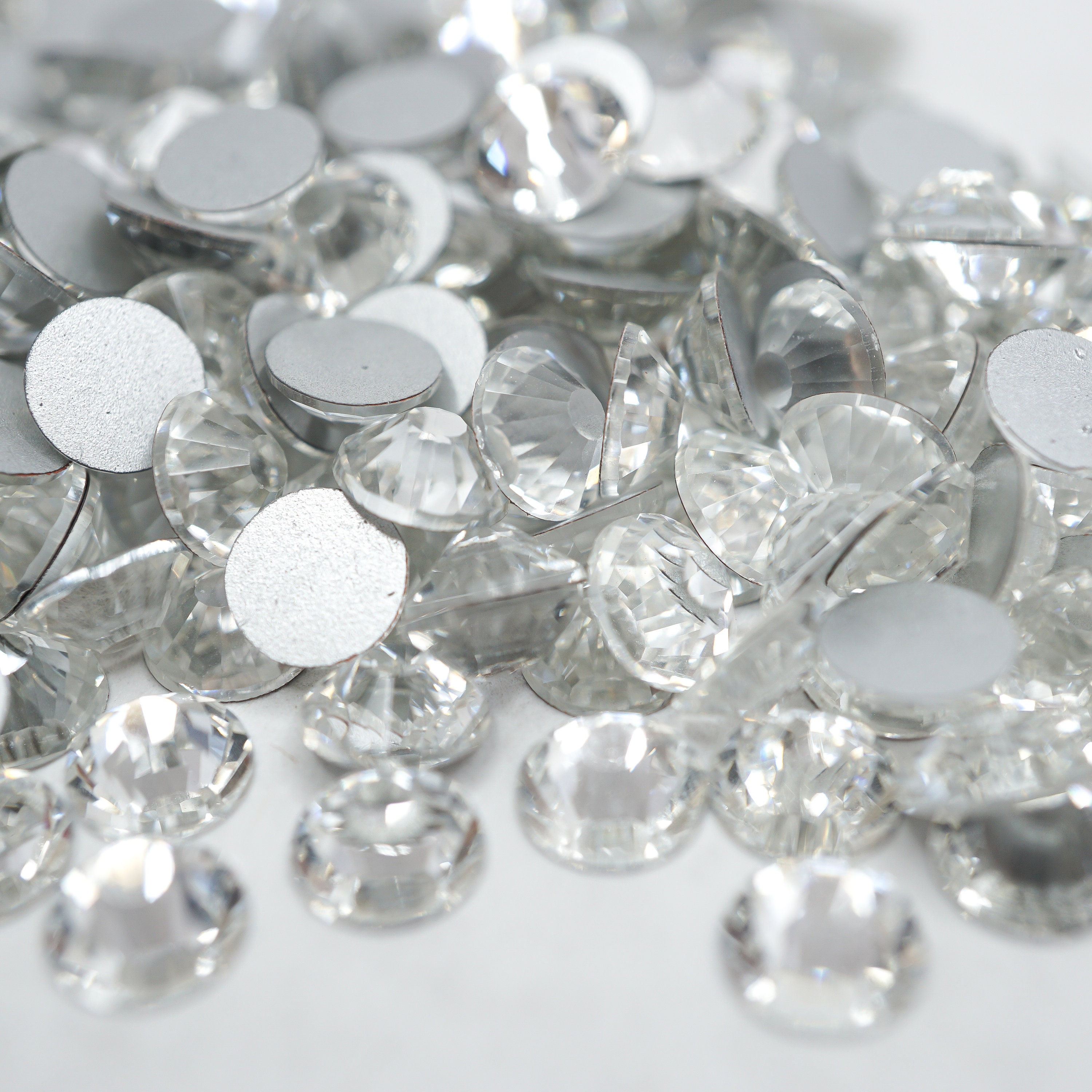 1440-crystal Clear Rhinestones High Quality - GLASS- Flat Back - Ss4 ...
