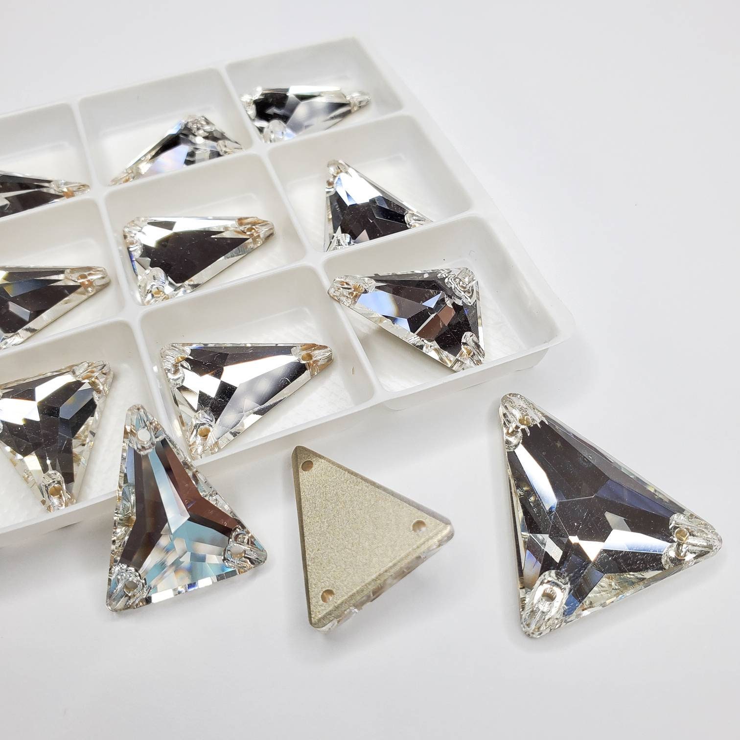 Slim Triangle Crystal Glass Sew on - TOP QUALITY - Etsy