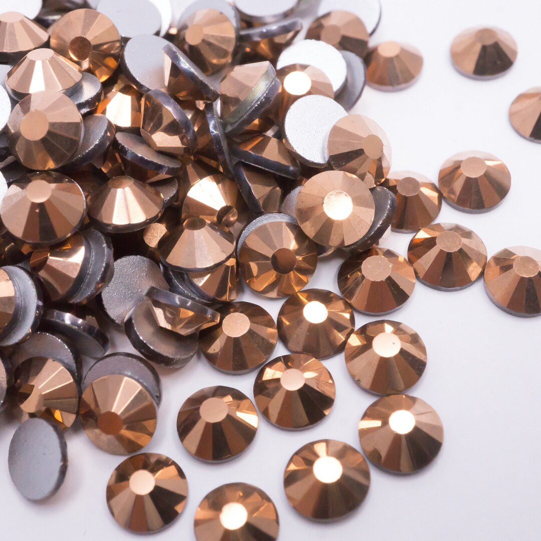 Rose Gold High Quality Rhinestones GLASS Flat Back Ss16 Ss20 Ss30 code ...