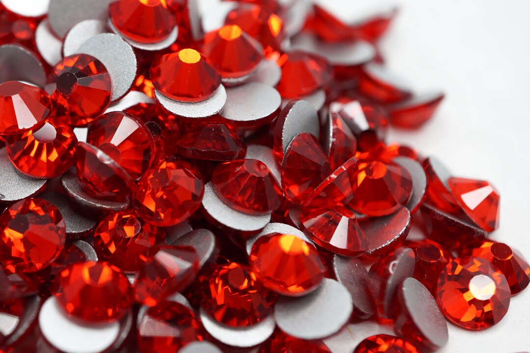 Light Siam Rhinestones High Quality - GLASS- Flat Back - Ss16 - Ss20 ...