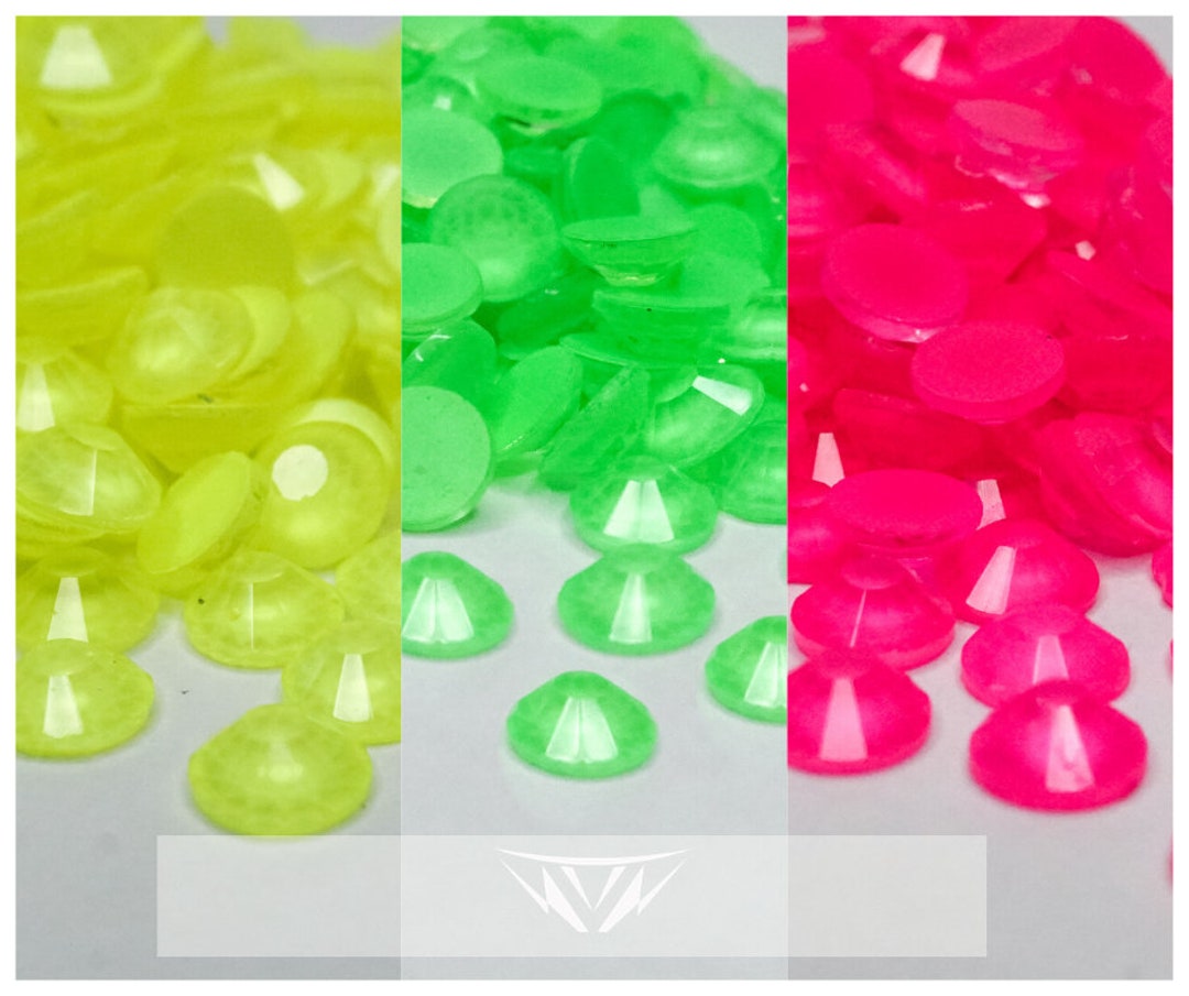 1440- Neon Rhinestones High Quality - GLASS- Flat Back - Ss16 - Ss20 ...