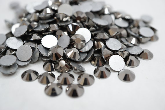 Hematite Rhinestones High Quality GLASS flat back ss16 | Etsy
