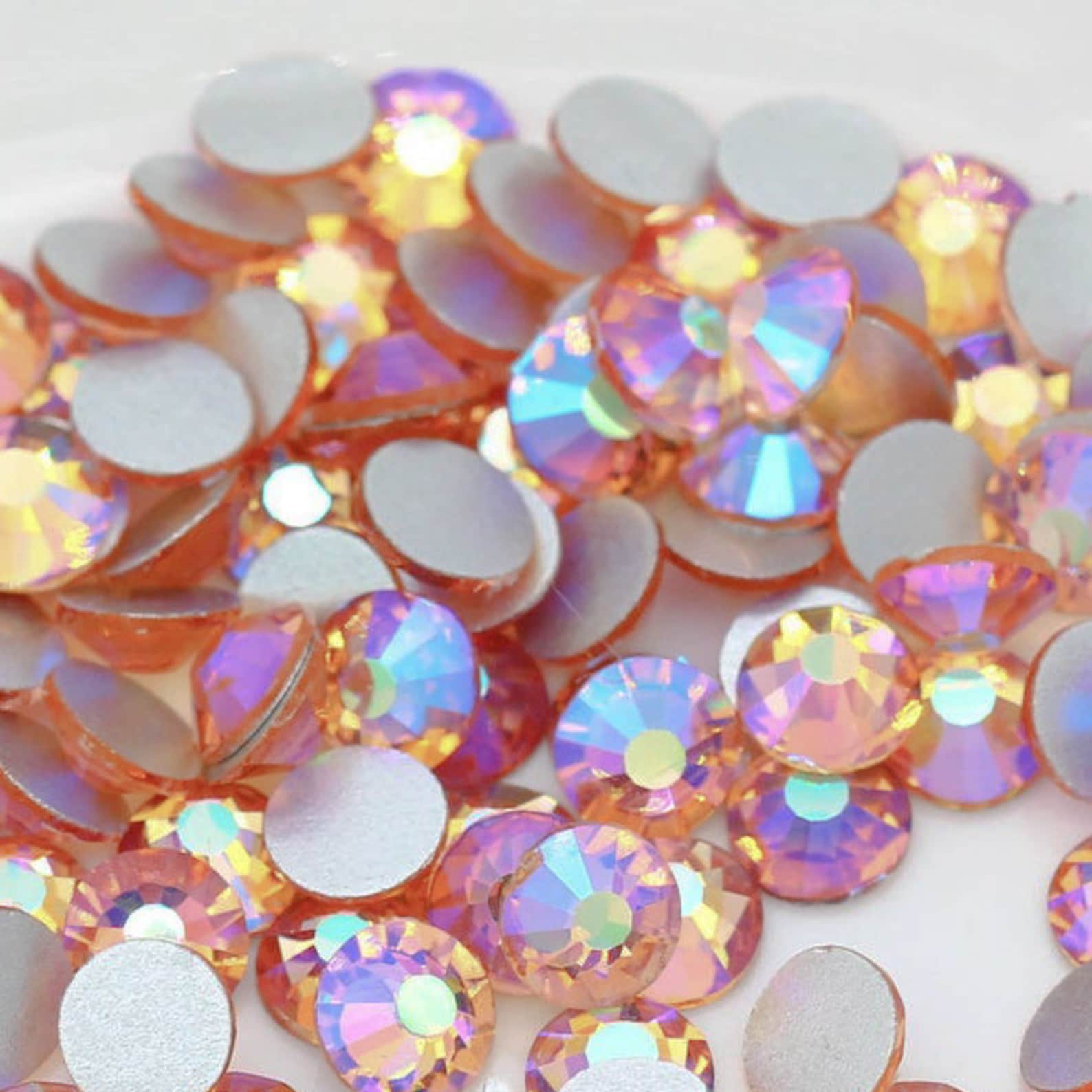 Light Peach AB Rhinestones High Quality - GLASS- Flat Back - Ss16 ...