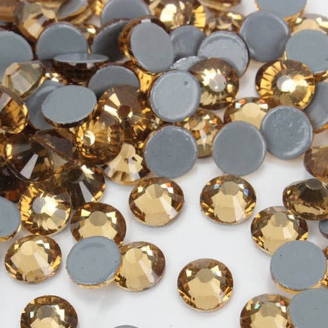 Light Topaz Rhinestone High Quality - GLASS- Hotfix - Ss16 - Ss20 ...