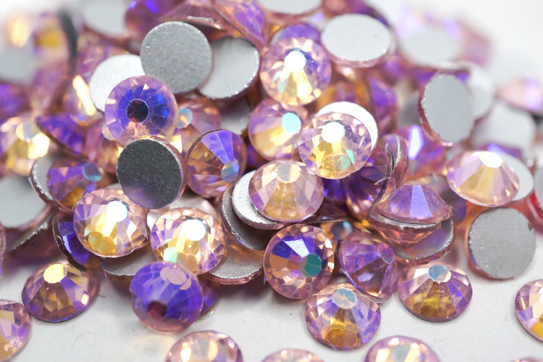 Light Pink AB Rhinestones High Quality - GLASS- Flat Back - Ss16 - Ss20 ...