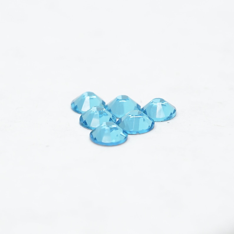 Aquamarine Rhinestones High Quality GLASS Hotfix Ss16 - Etsy