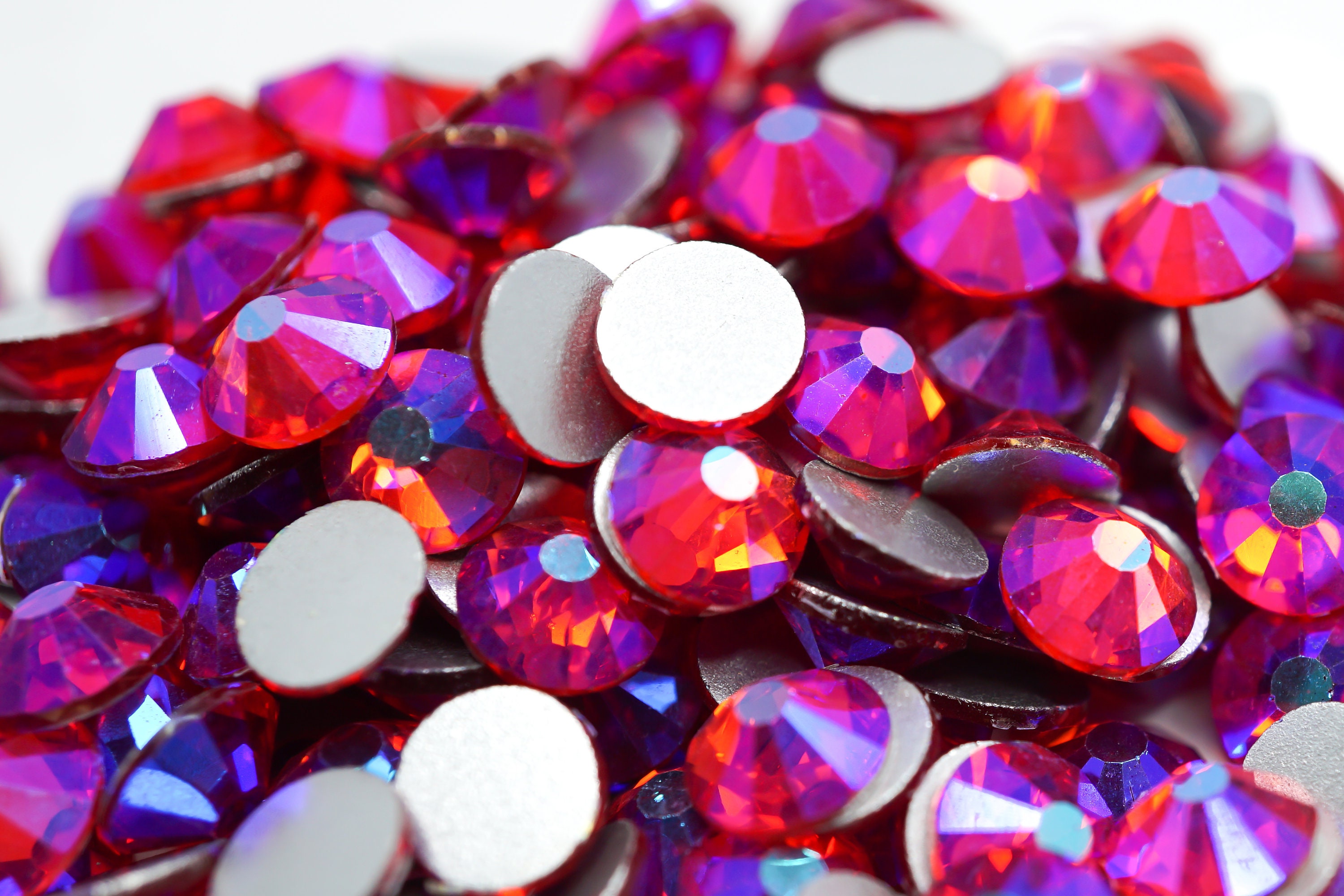 Light Siam AB Rhinestones High Quality - GLASS- flat back - ss16 - ss20 ...