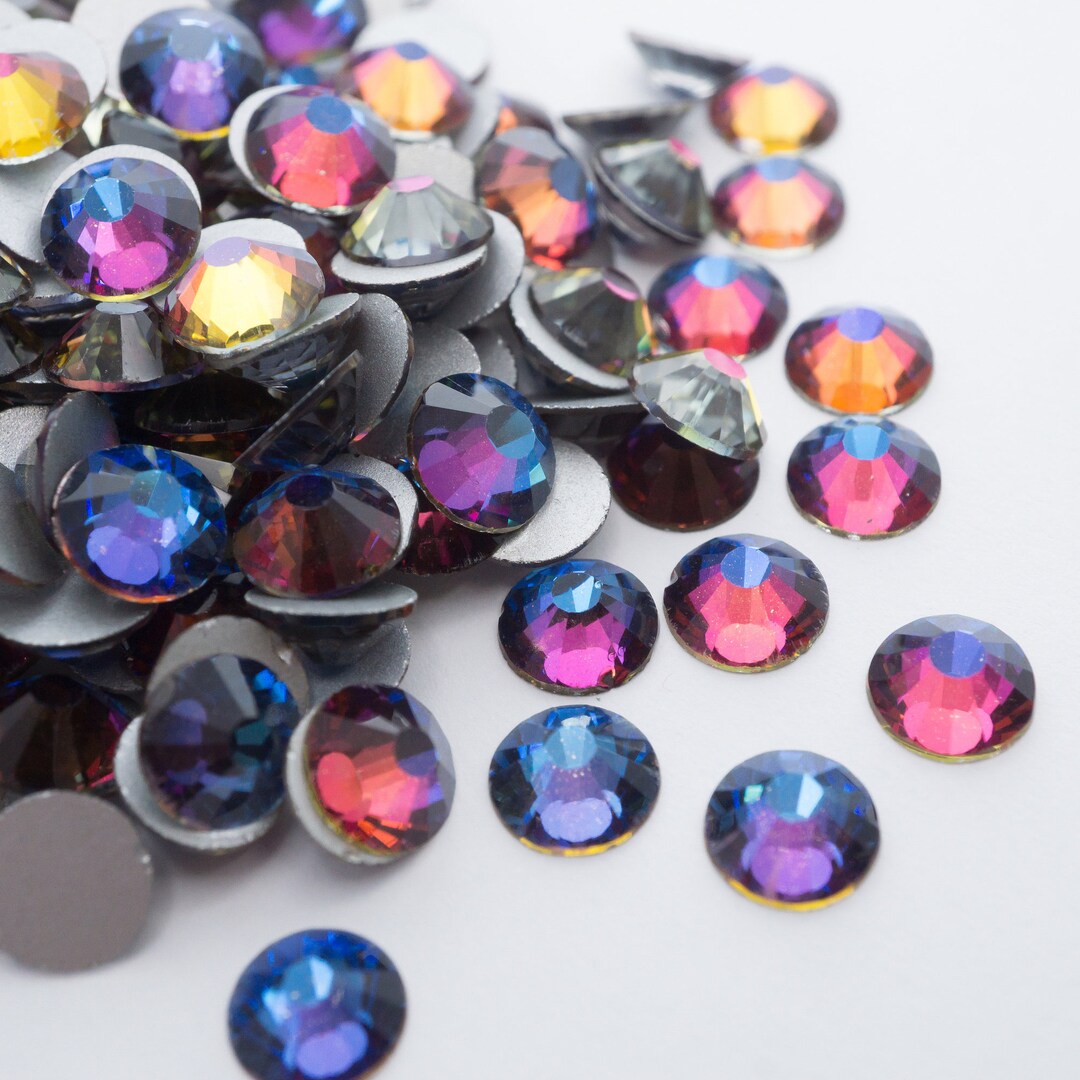 VOLCANO Blue Flame Rhinestones High Quality - GLASS- Flat Back - Ss16 ...