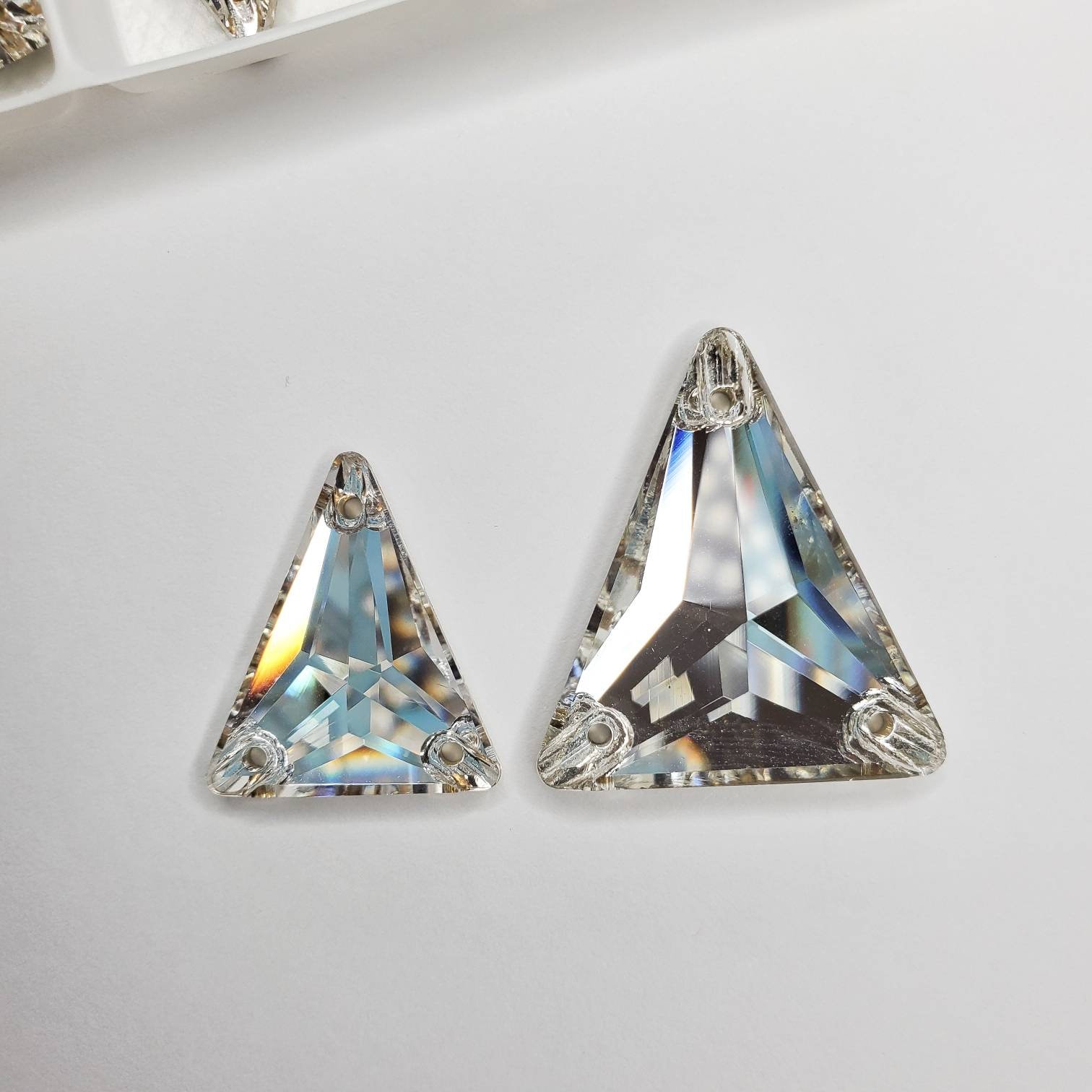 Slim Triangle Crystal Glass Sew on TOP QUALITY - Etsy