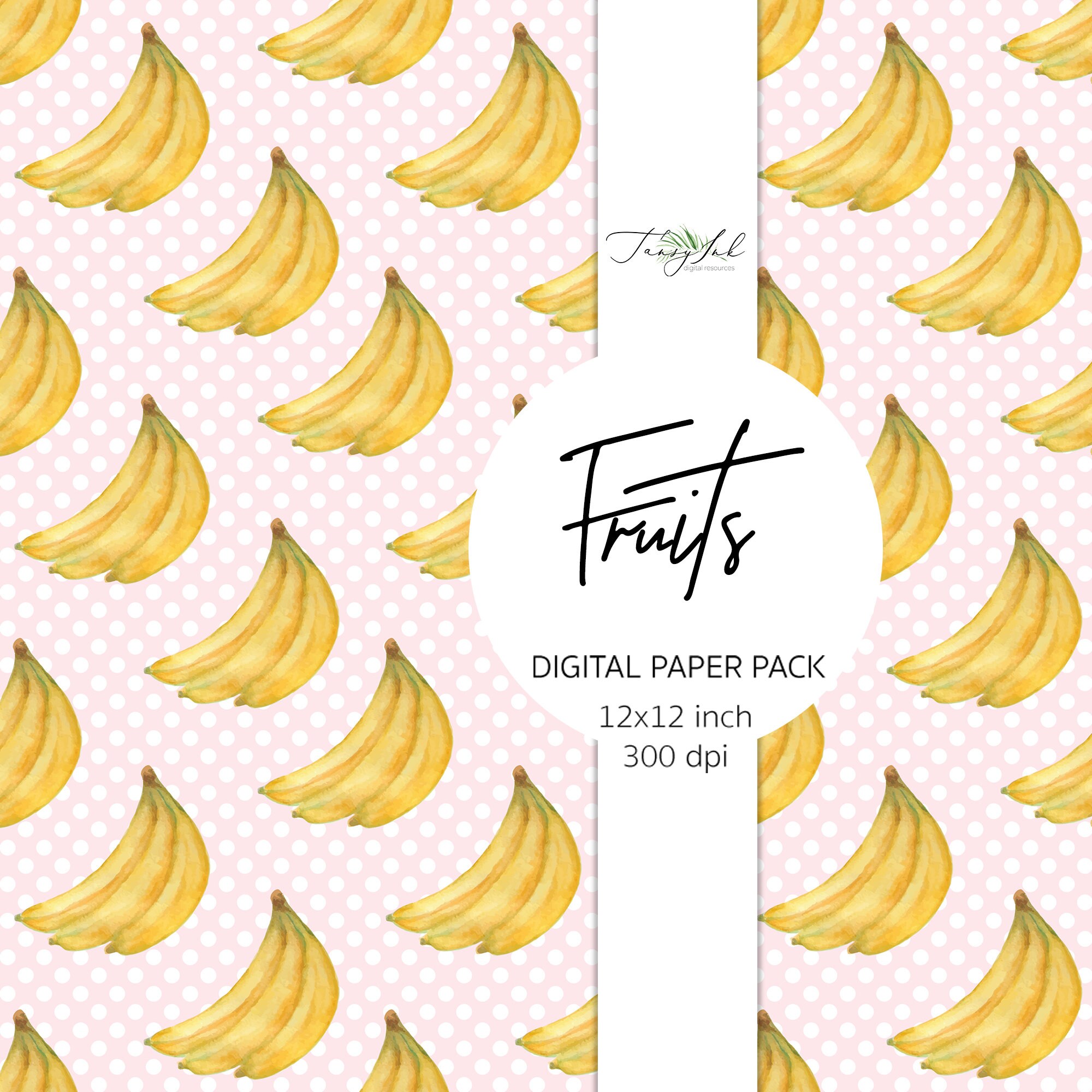 Fruits Digital Paper, Seamless Pattern, Lemon Background, Summer Paper ...
