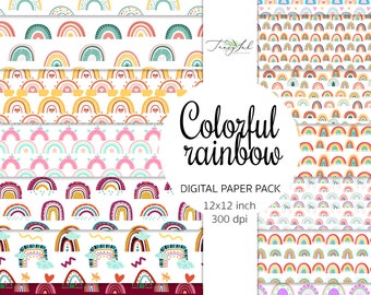 Pastel Rainbow Seamless Pattern - Etsy
