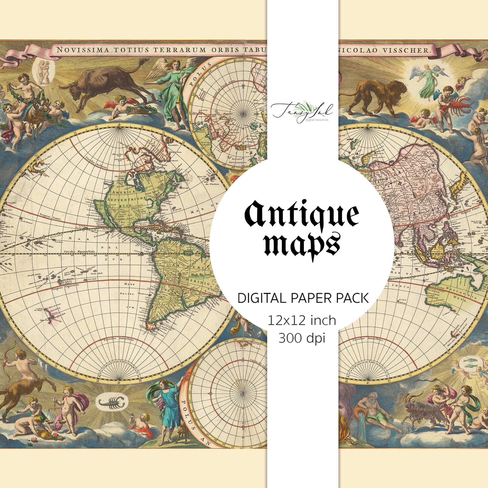 Antique Maps Digital Paper Old Maps Antique Paper Vintage - Etsy