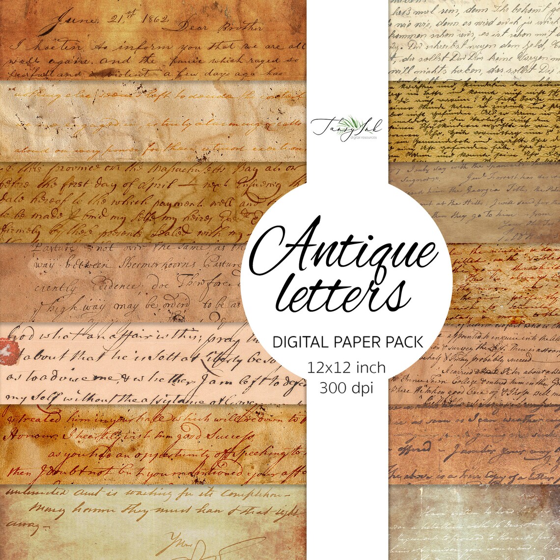 Antique Letters Digital Paper Handwritten Letter Junk - Etsy