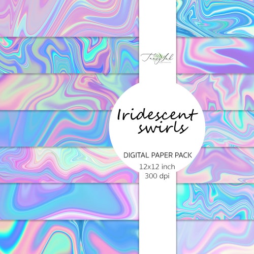 Swirls Digital Paper Colored Marble Paper Scrapbooking - Etsy