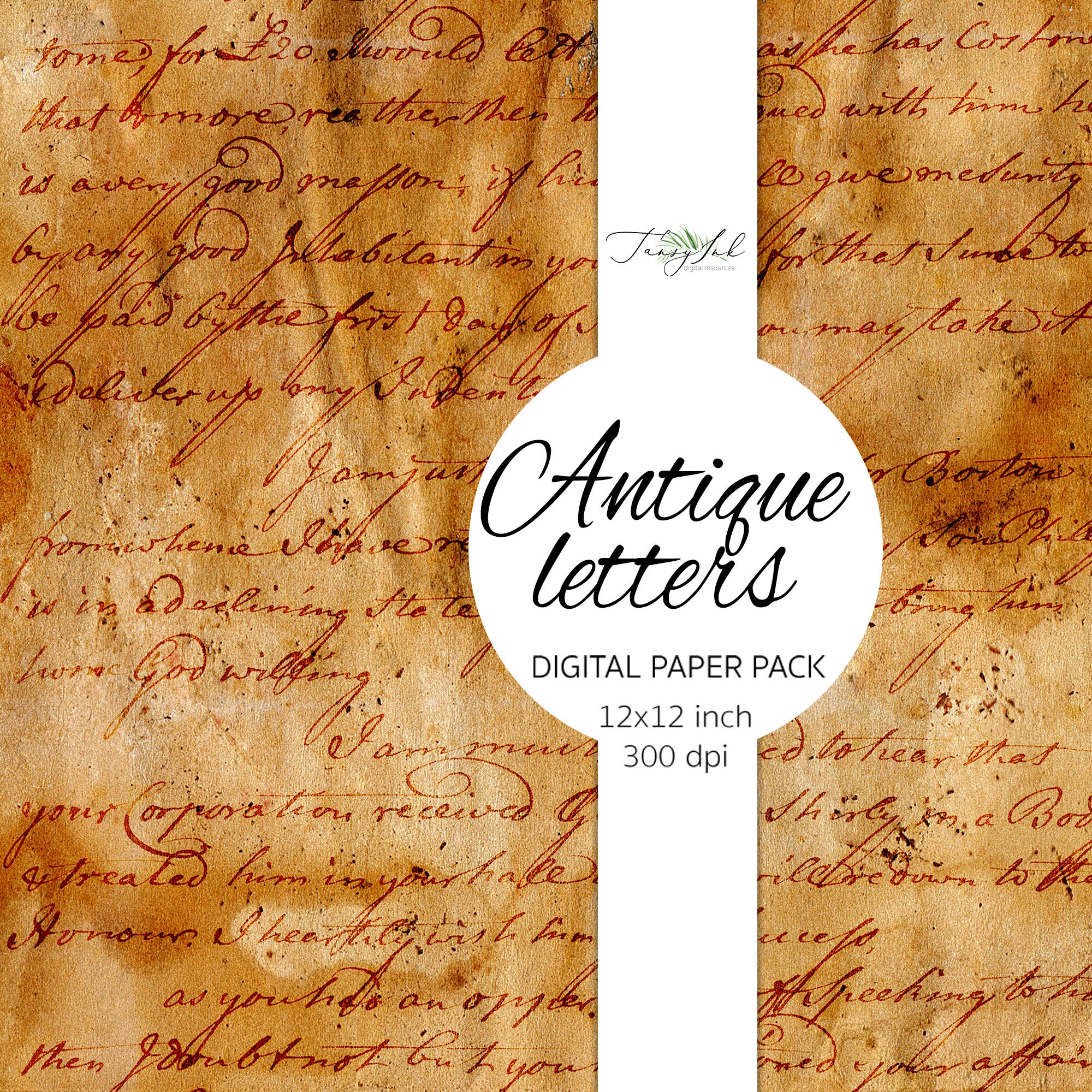 Antique Letters Digital Paper, Handwritten Letter, Junk Journal, Old ...