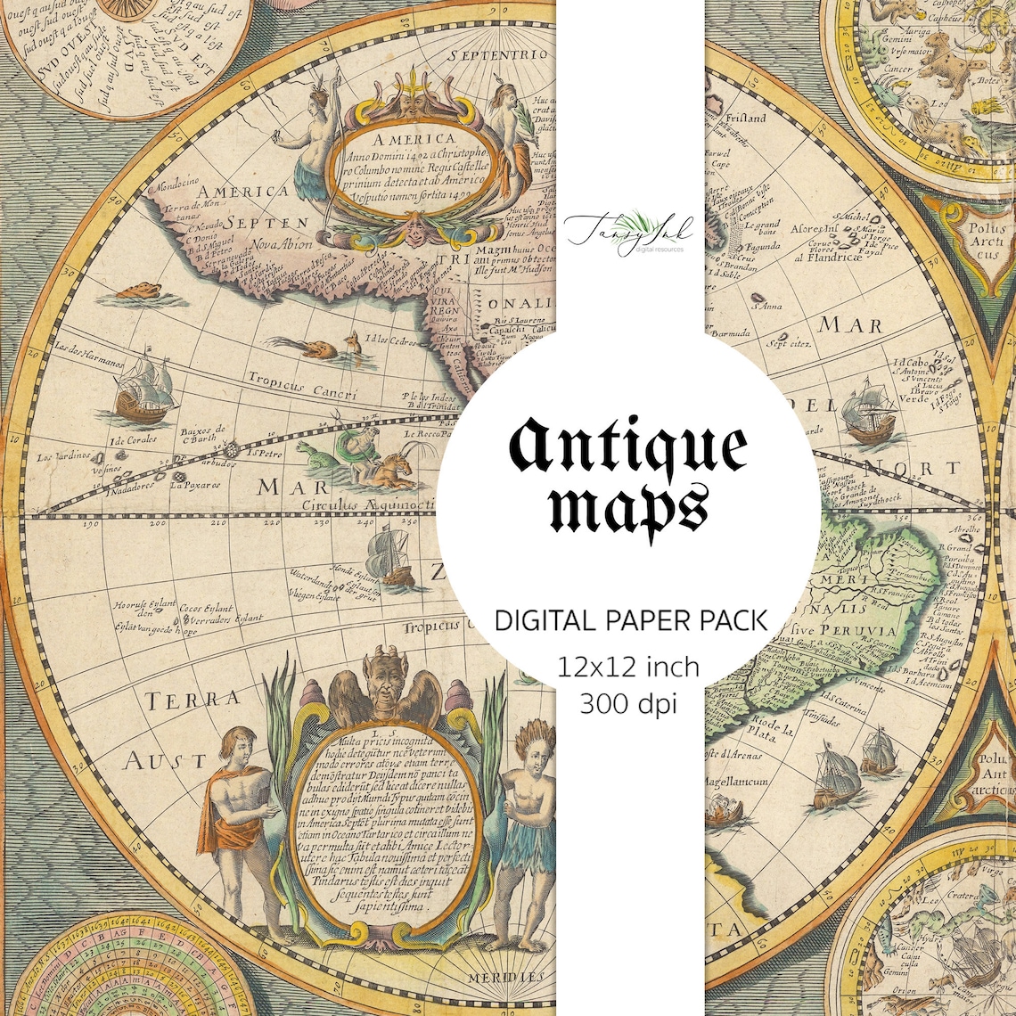 Antique Maps Digital Paper Old Maps Antique Paper Vintage - Etsy