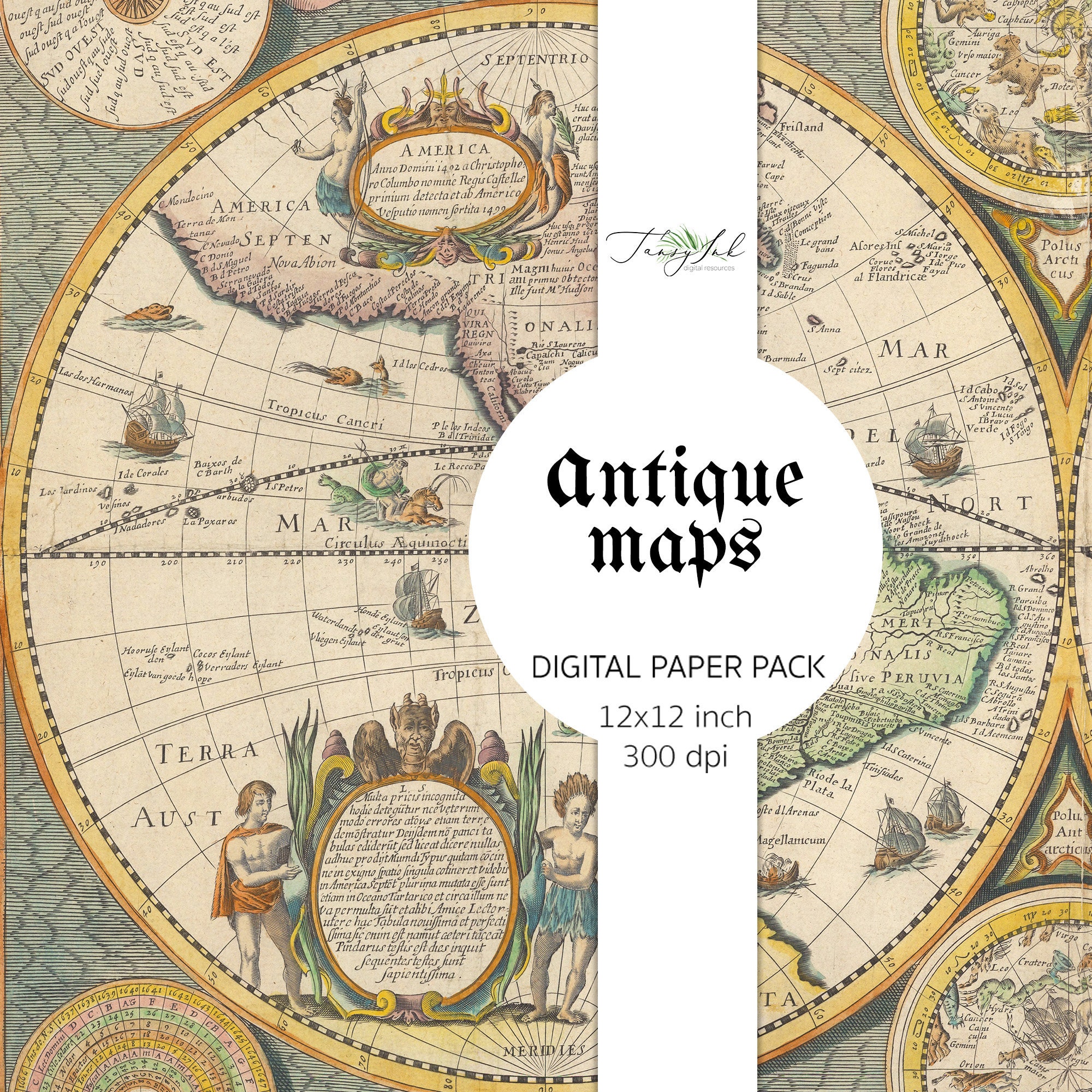 Antique Maps Digital Paper Old Maps Antique Paper Vintage - Etsy