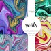 Swirls Digital Paper, Colored Marble Paper, Scrapbooking Paper ...