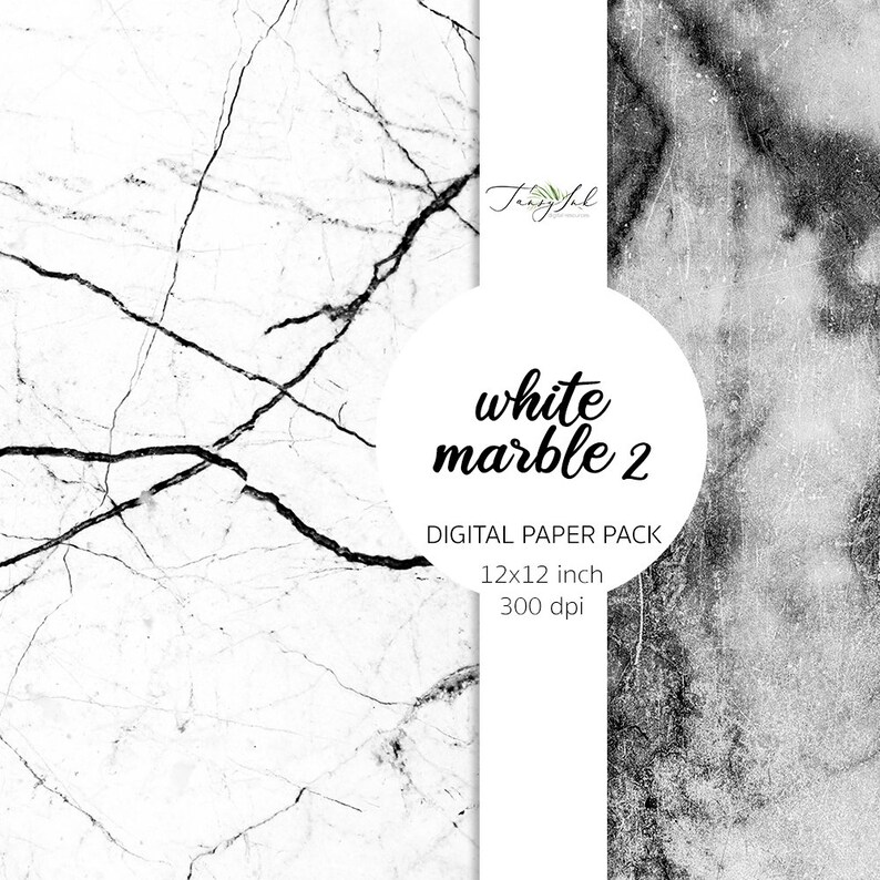 White Marble Digital Paper White Marble Veins Marble - Etsy