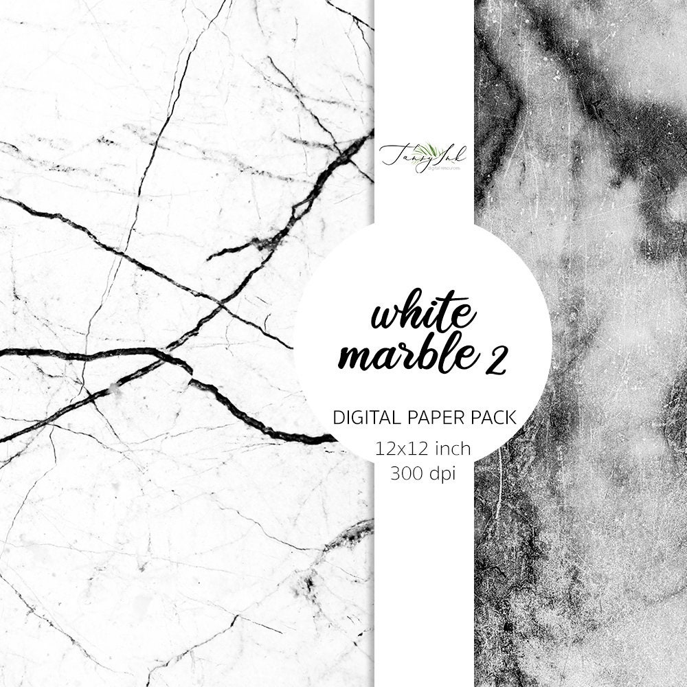 White Marble Digital Paper White Marble Veins Marble | Etsy