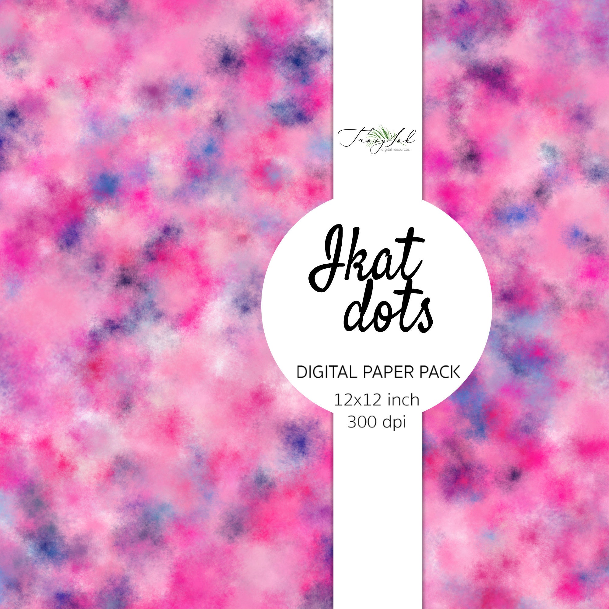 Ikat Dots Digital Paper, Ikat Patterns, Scrapbook Paper, Pastel ...