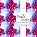 Purple Winter Digital Paper, Seamless Paper, Winter Flowers, Purple ...
