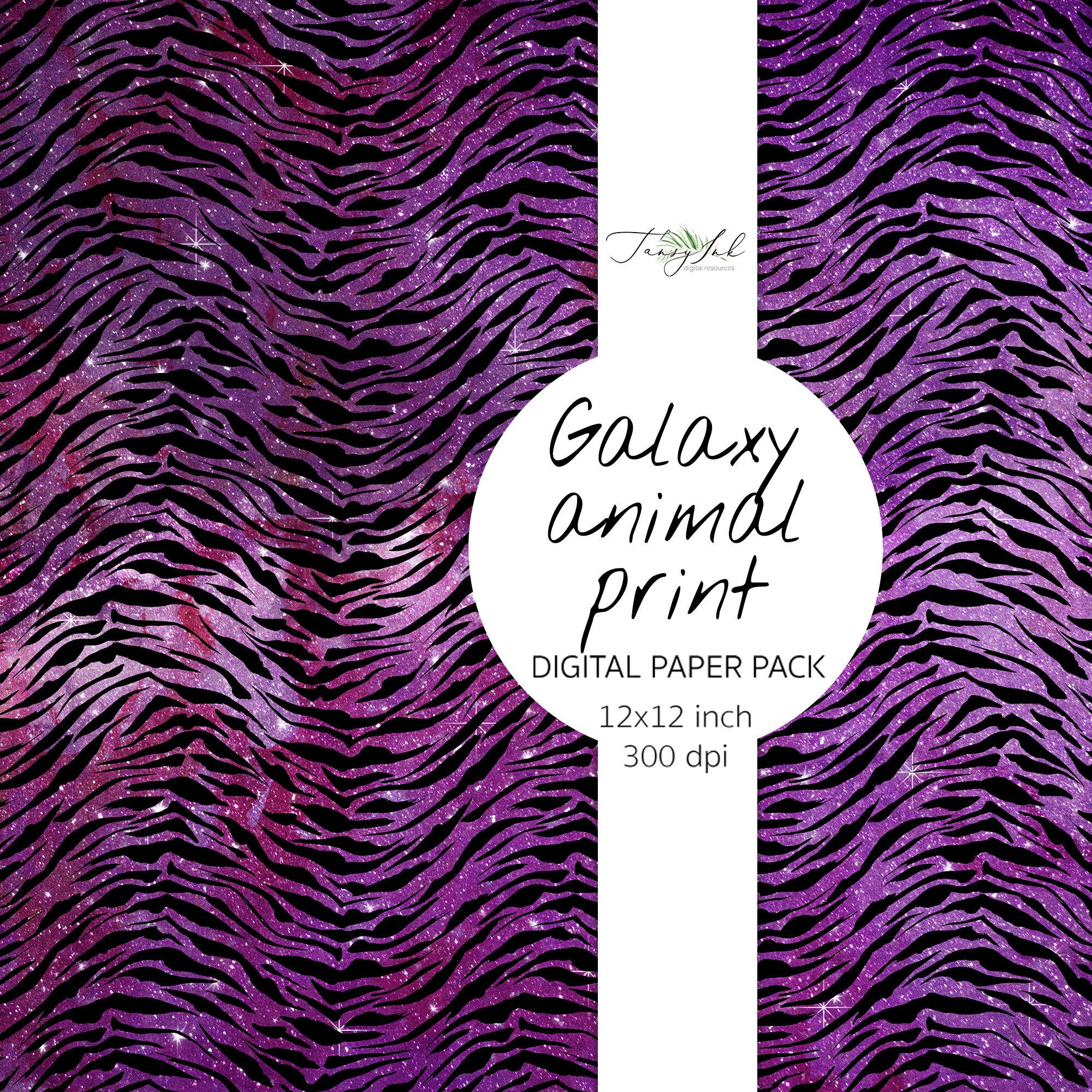 Galaxy Animal Print Digital Paper Zebra Skin Pattern Cosmic - Etsy