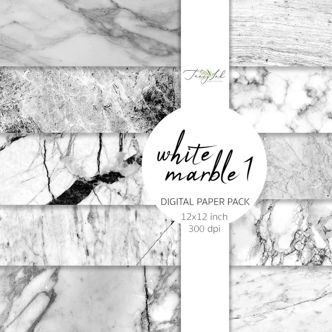 White Marble Digital Paper, Marble Background, Grey Marble Texture ...