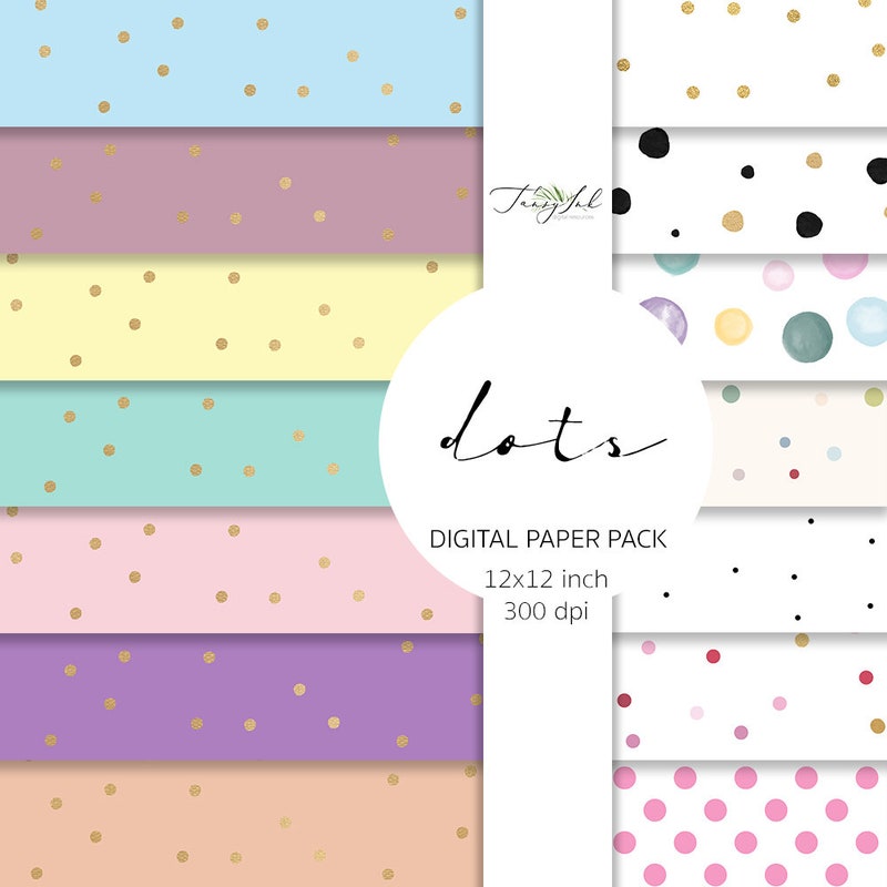 Gold Polka Dots - Etsy