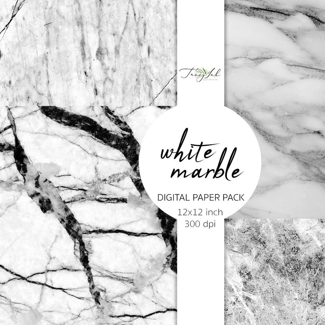 White Marble Digital Paper Marble Background Grey Marble - Etsy